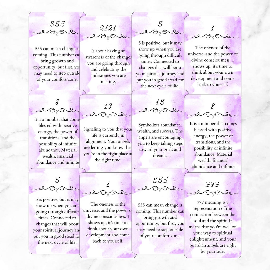 Angel Numbers Oracle Cards | Angel Numbers | Digital Oracle Cards ...