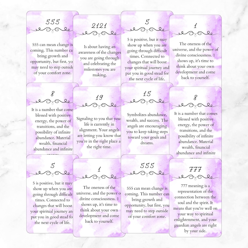 Angel Numbers Oracle Cards | Angel Numbers | Digital Oracle Cards ...