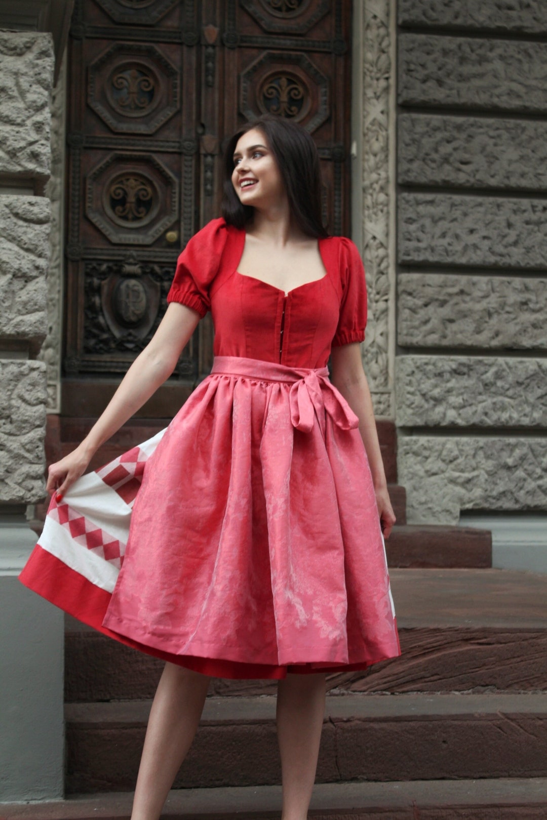 Luxurious Dirndl Dress Aurora / 100% Natural Fabrics / Traditional ...