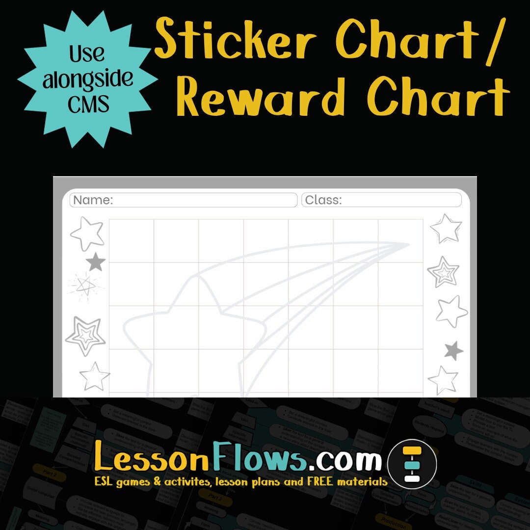 Star Sticker Chart/reward Chart: Classroom Management System- B&W ...