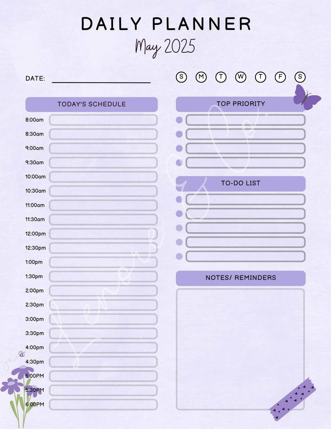 May 2025 Daily Planner| Instant Download - Etsy