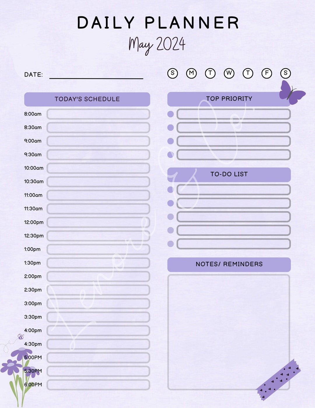 May 2024 Daily Planner Instant Download - Etsy