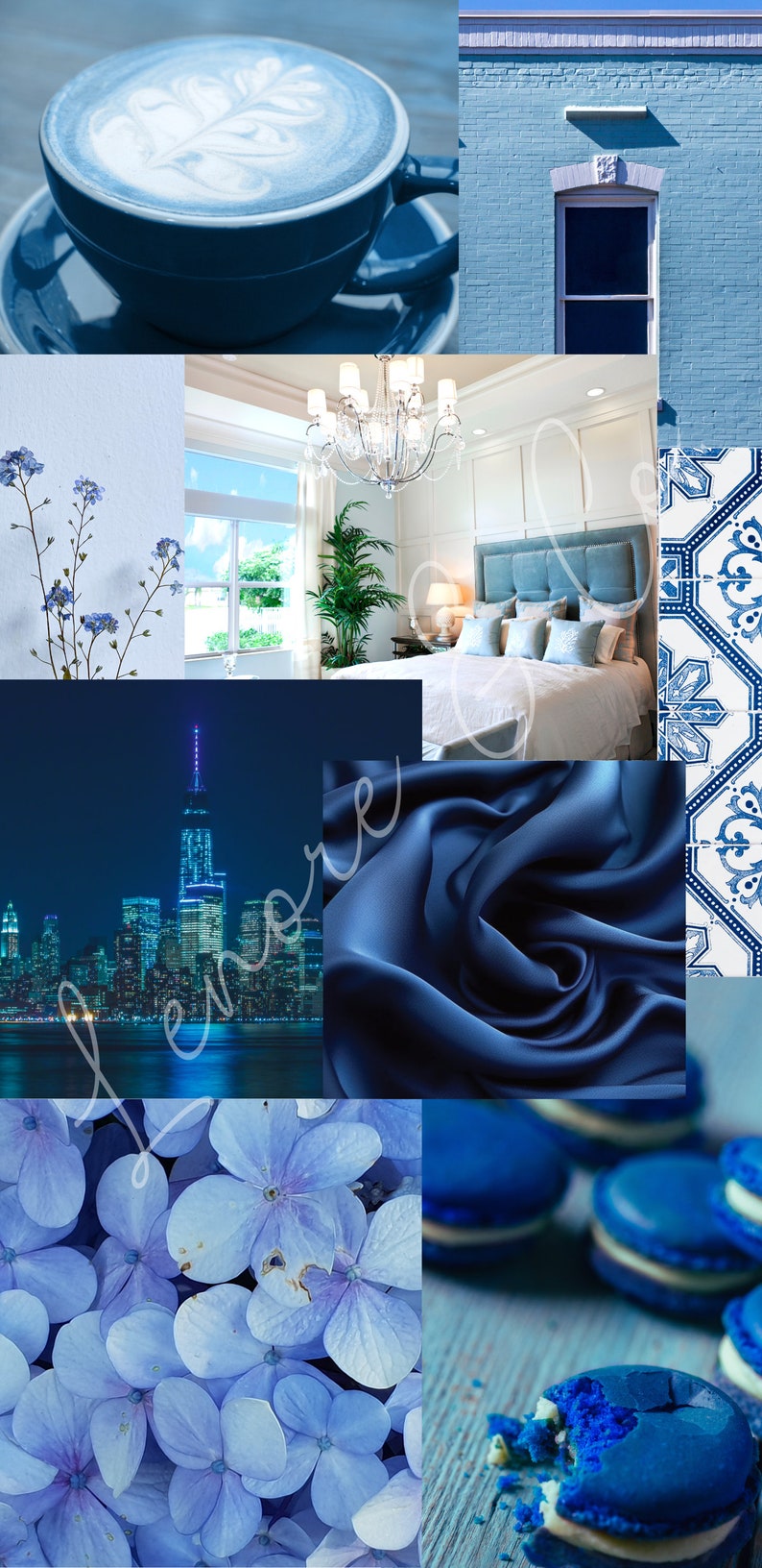 Blue Theme Aesthetic Phone Wallpaper iPhone Home Screen Background ...