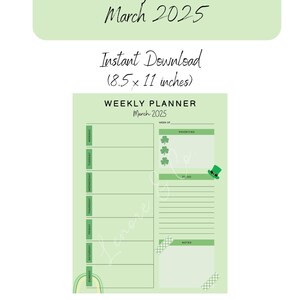 March 2025 Weekly Planner| Instant Download - Etsy