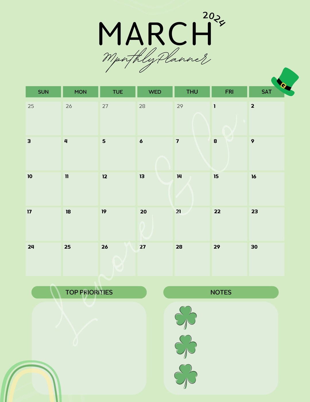 March 2024 Monthly Planner Instant Download - Etsy