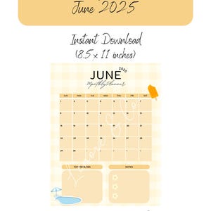 June 2025 Monthly Planner| Instant Download - Etsy
