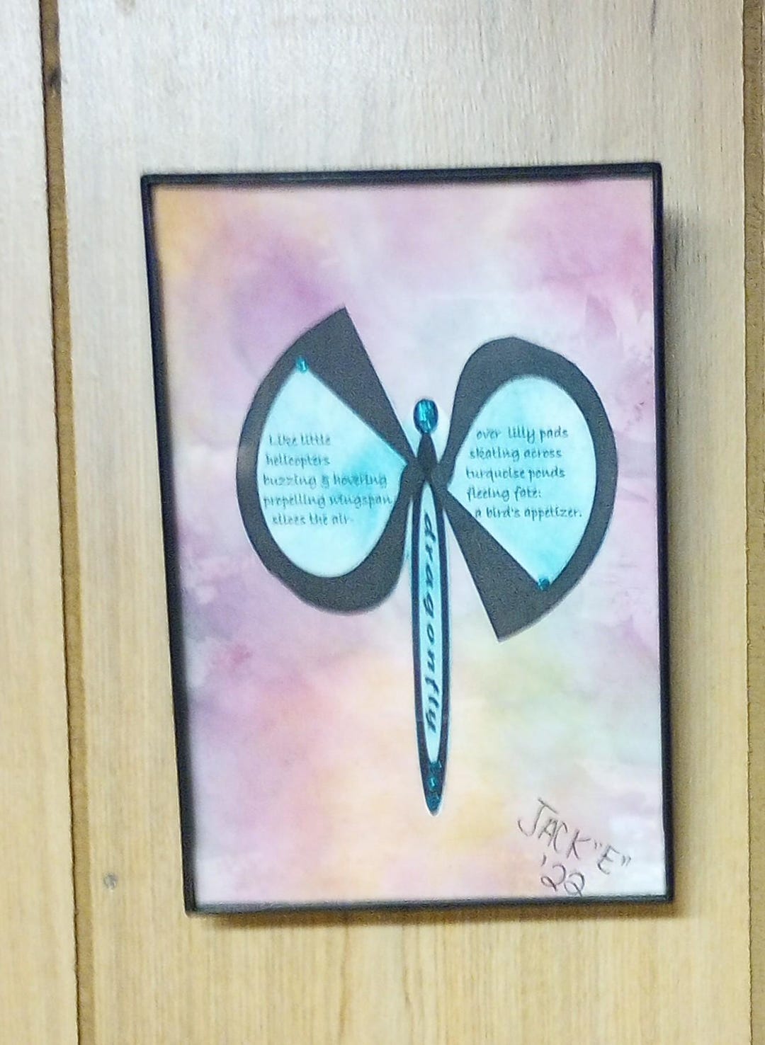 Dragonfly Poem Art: Mixed Media Framed Print (4x6) - Etsy