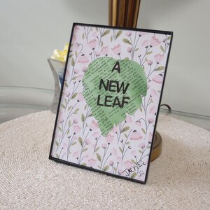 A New Leaf: Original Poetry Framed Art Poem Print Mixed Media Scrapbook ...