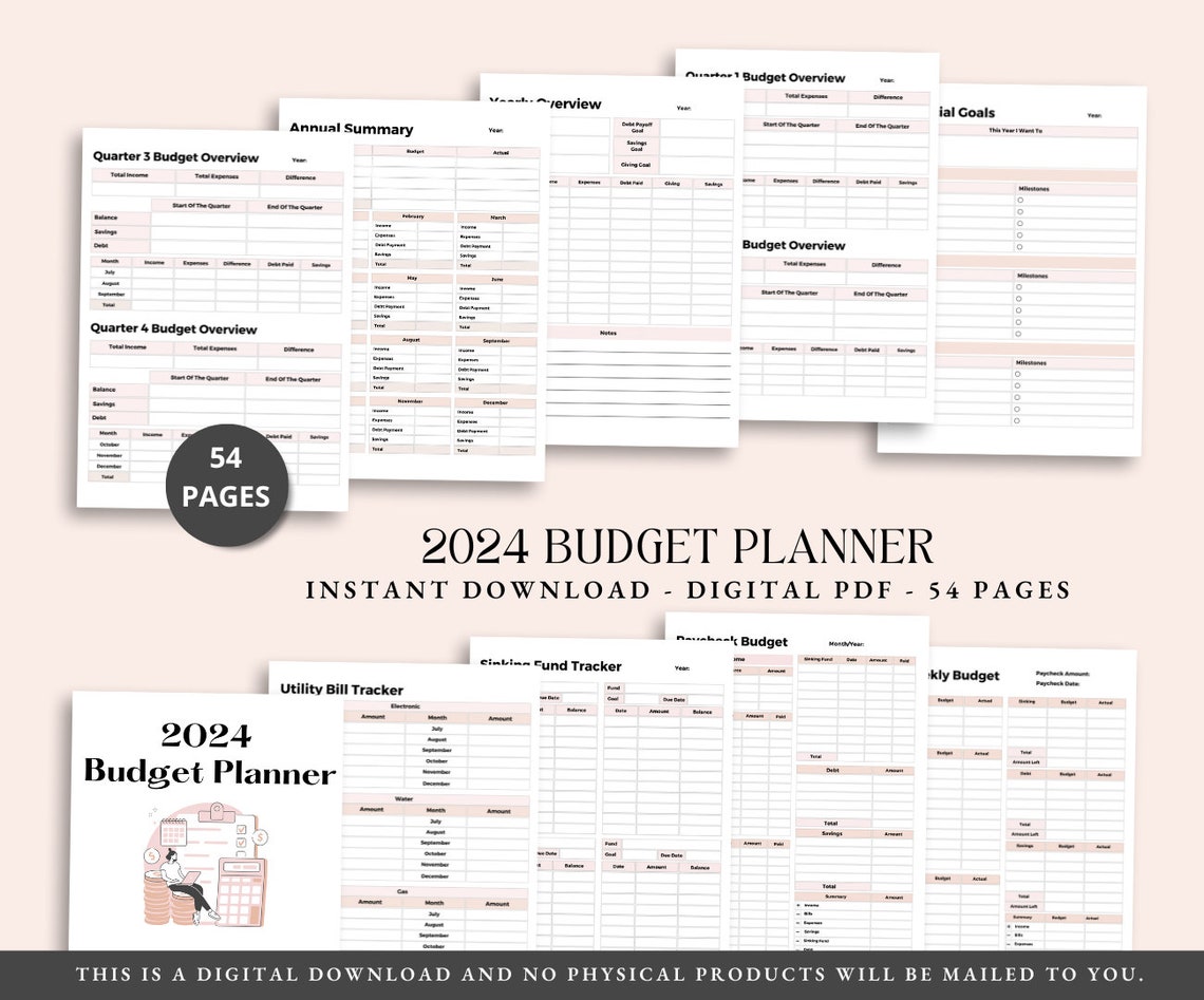 DIGITAL BUDGET PLANNER Finance Tracker, Finance Planner, Digital Budget ...