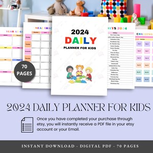 DAILY PLANNER for KIDS, Kids Printable Planner, Digital Planner ...