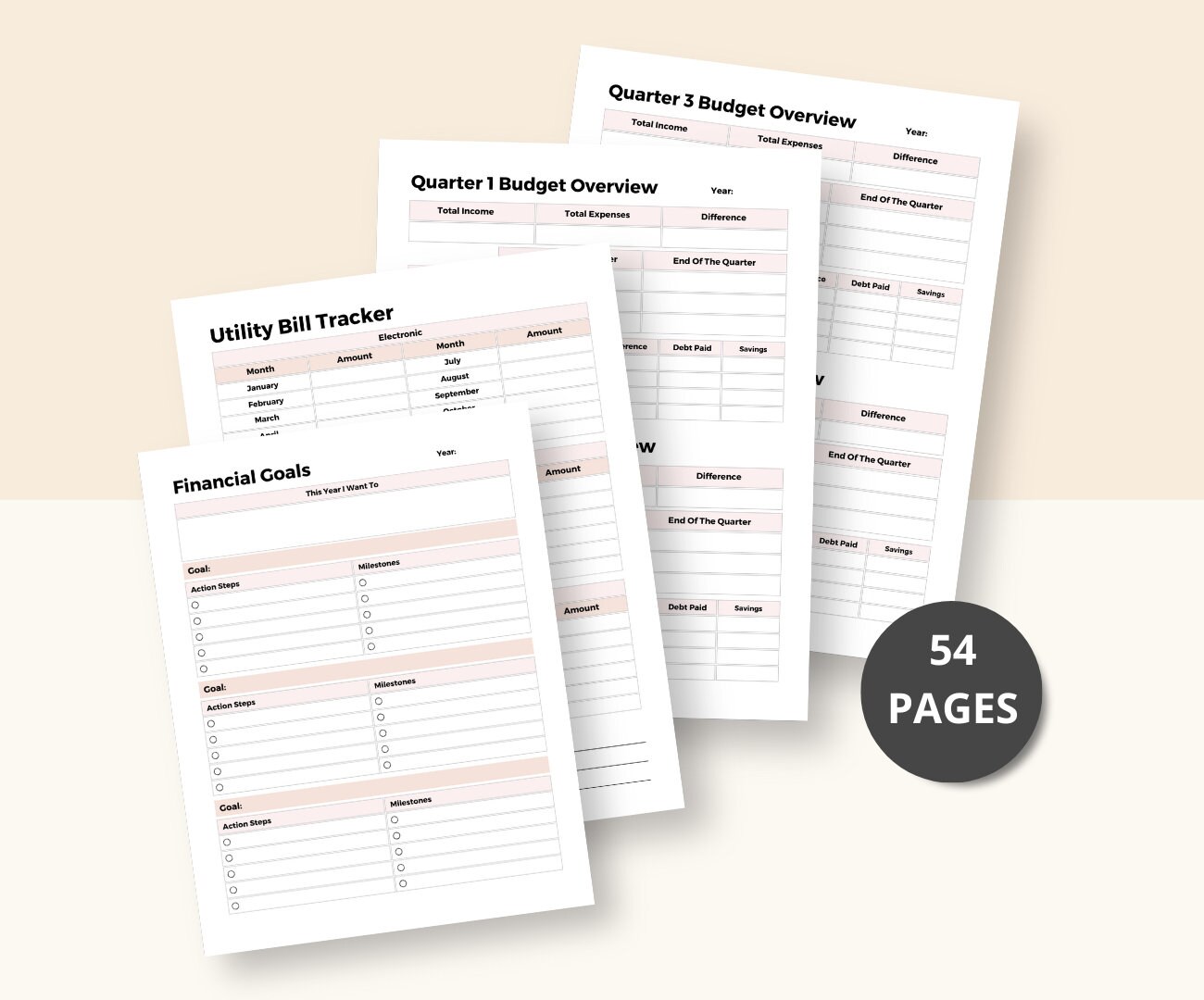 DIGITAL BUDGET PLANNER Finance Tracker, Finance Planner, Digital Budget ...