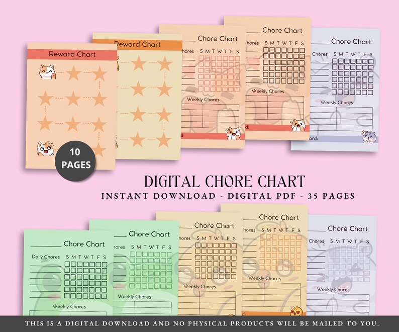 EDITABLE KIDS CHART, Toddler Routine Chart Visual Schedule for Kids ...