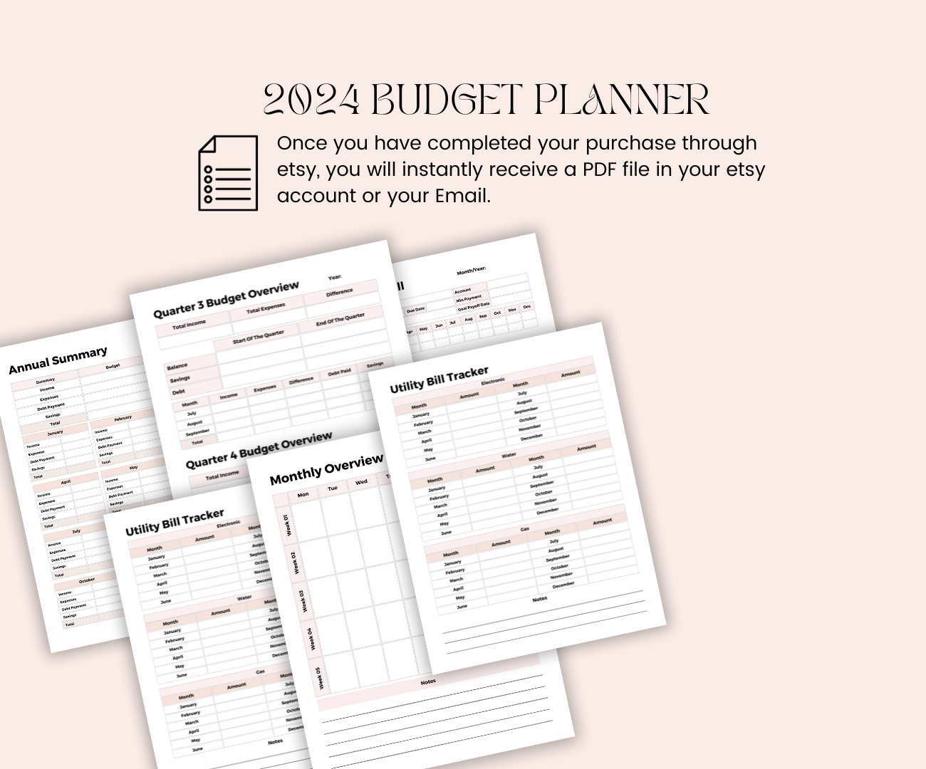 DIGITAL BUDGET PLANNER Finance Tracker, Finance Planner, Digital Budget ...
