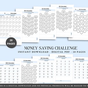MONEY SAVING CHALLENGE, Savings Tracker Printable, Savings Tracker ...