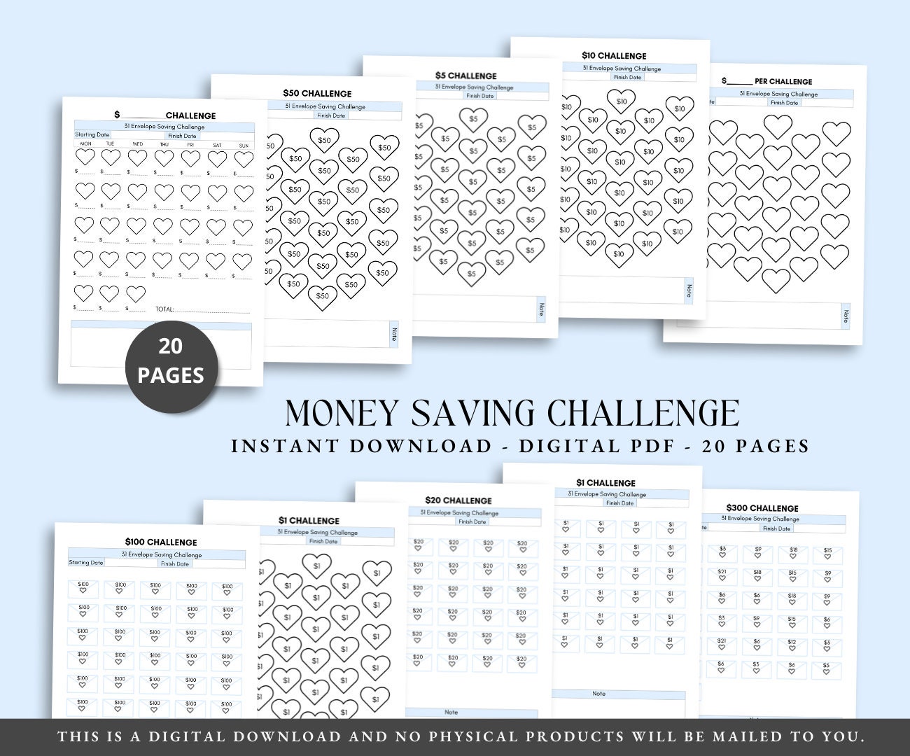 MONEY SAVING CHALLENGE, Savings Tracker Printable, Savings Tracker ...