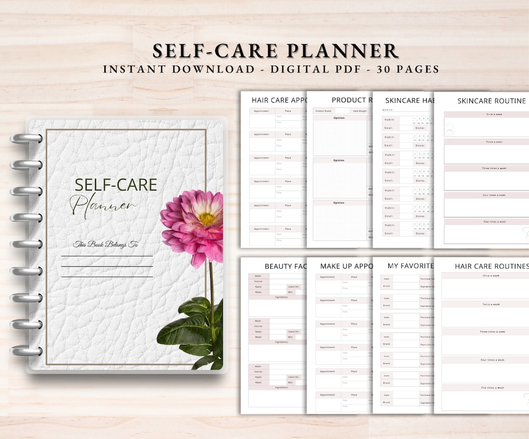 SELF CARE JOURNAL, Printable Selfcare Planner Digital Selfcare Journal ...