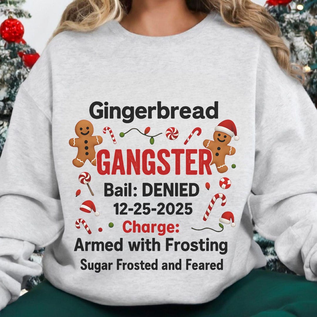 Gingerbread Gangster PNG • Funny Christmas Mug Design • Digital ...