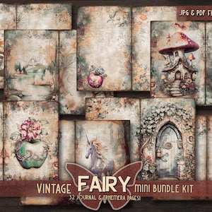 Vintage Fairy Junk Journal, Aesthetic Fairy, Magical Fairies Bundle ...