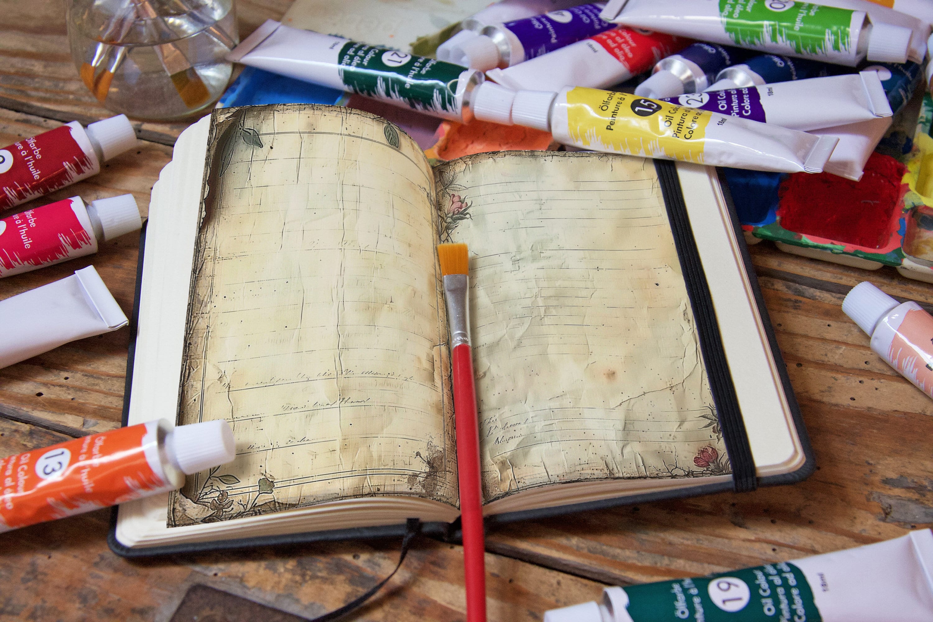 Vintage Blank Papers Printable Half Pages Junkjournal Digital Legder ...