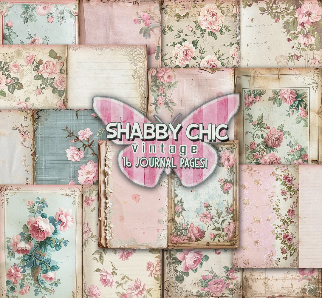 Shabby Chic Junkjournal Papers Printable Vintage Pink Rustic Digital ...