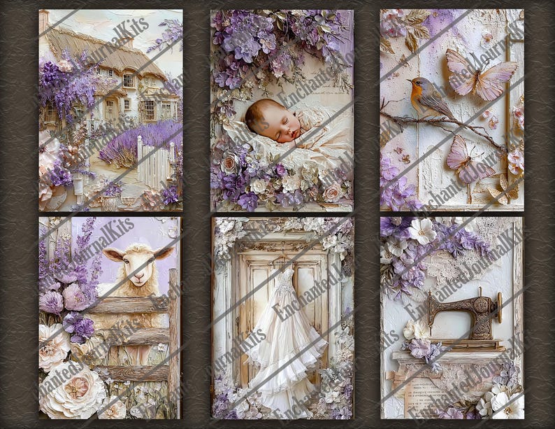 Printable Cottagecore Ephemera Digital Lavender Garden Junk Journal ...