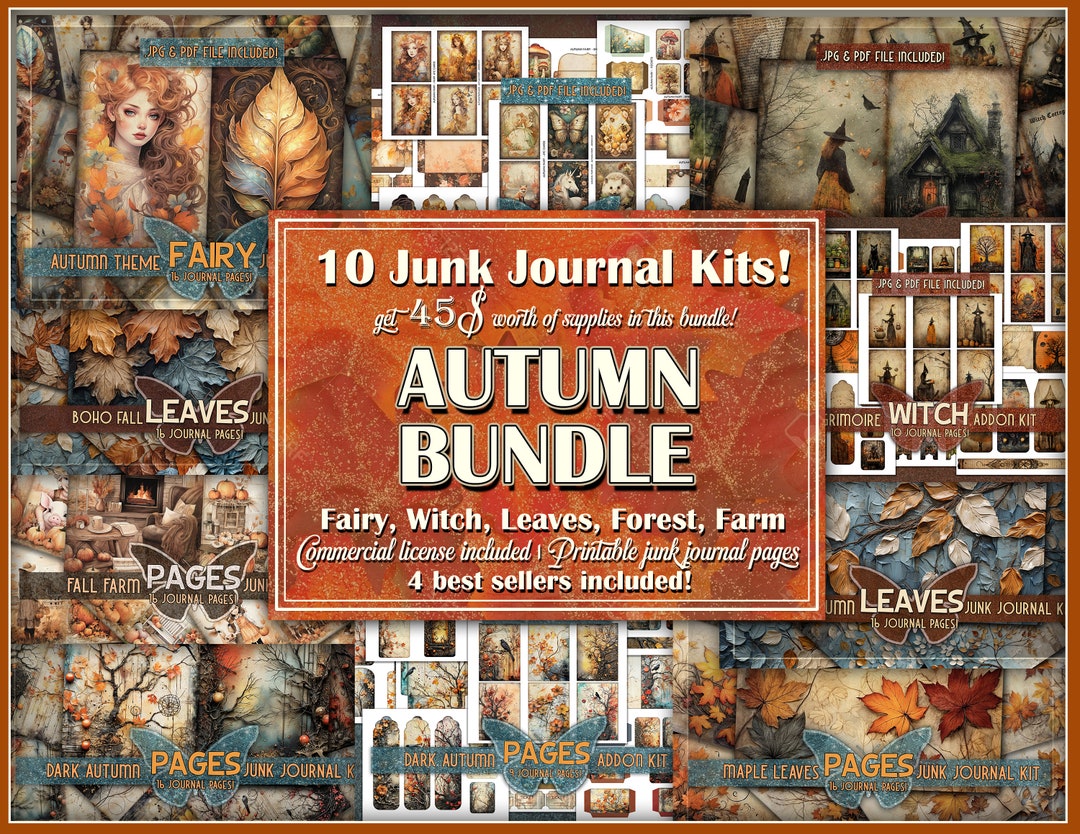 Fall Bundle Junkjournal Papers Autumn] Fairy Printable Bundle Autumn ...