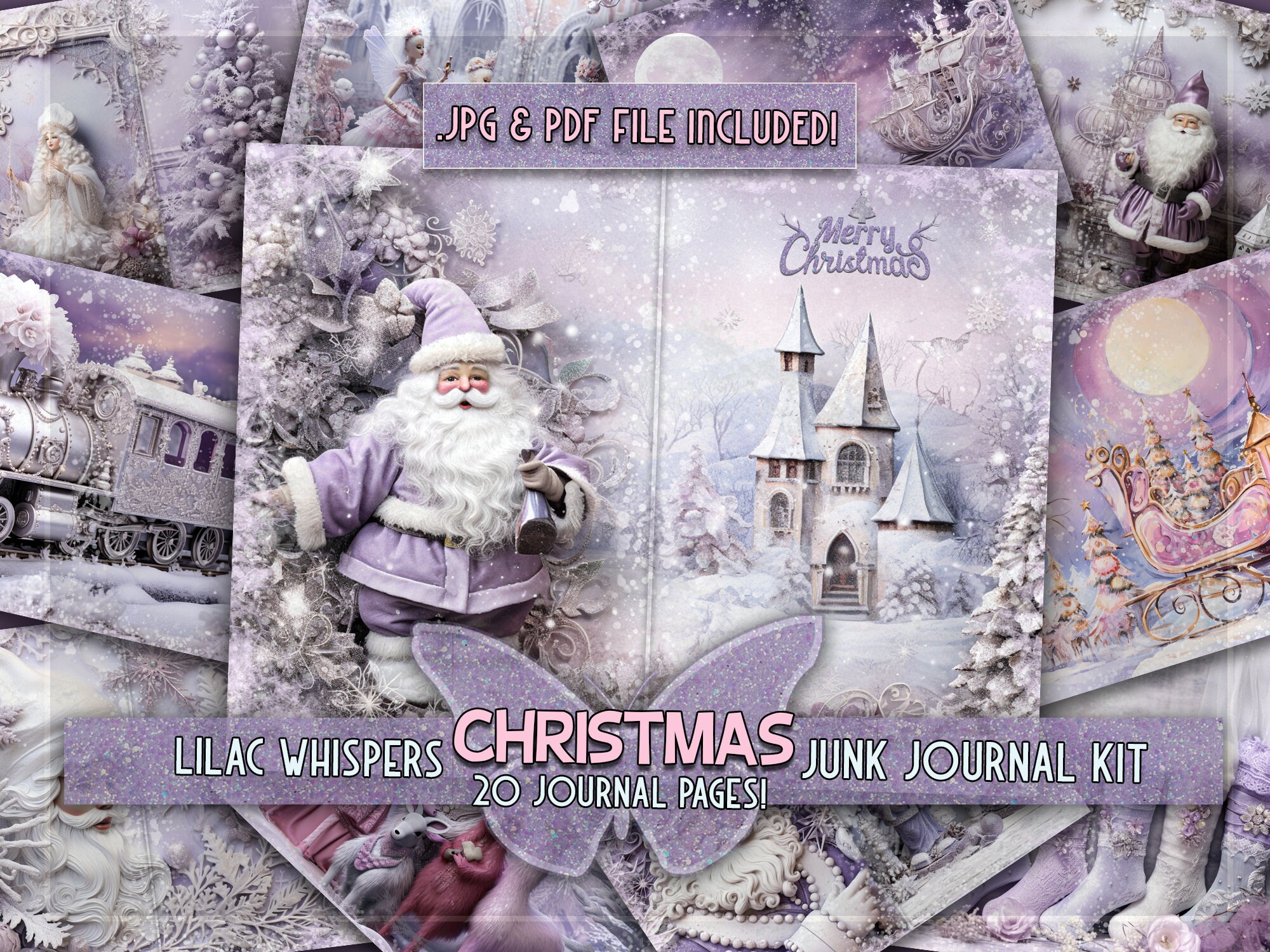 Christmas Junkjournal Bundle Printable Winter Papers Ephemera Xmas ...