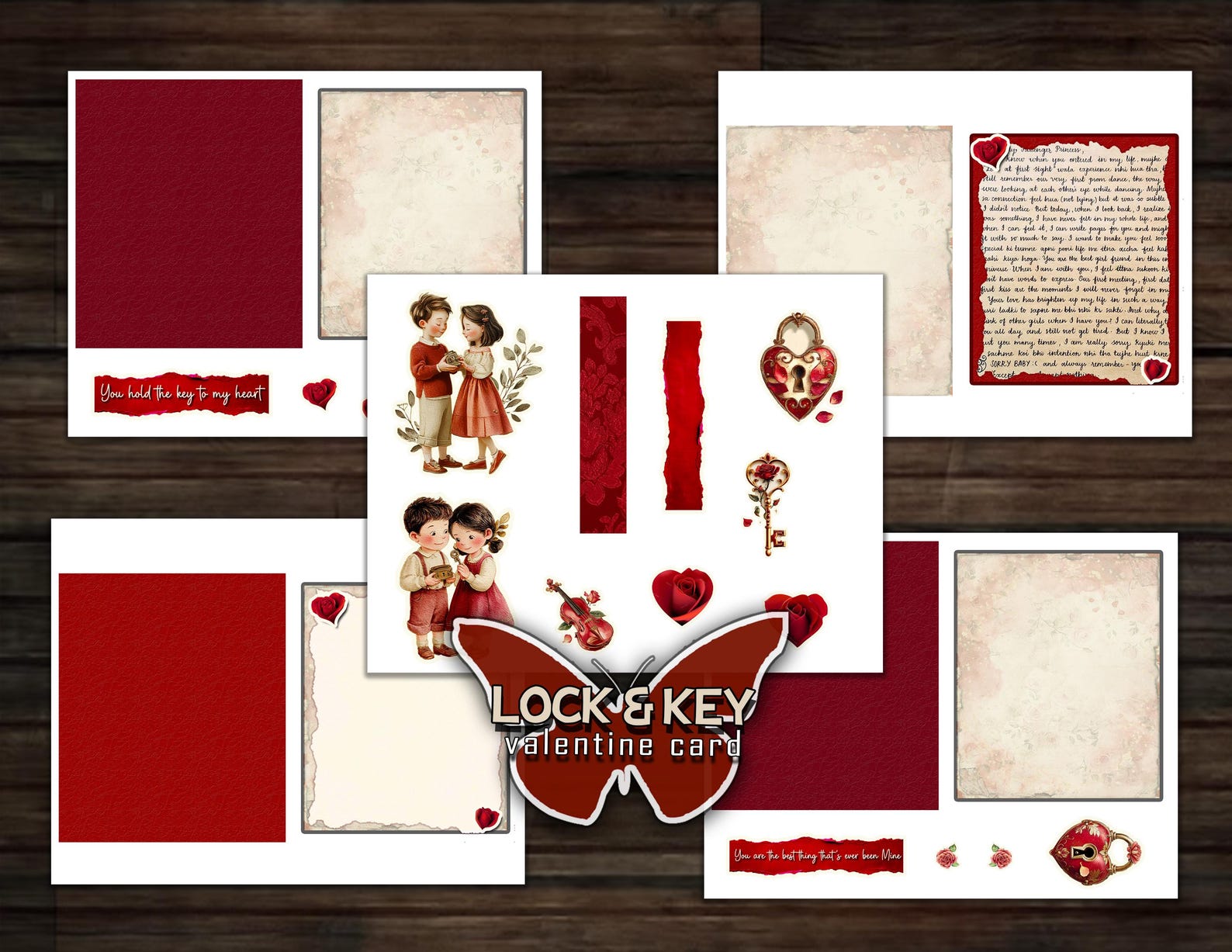 Valentine Couple Gift Card Printable Romantic Gift for Her Date Night ...