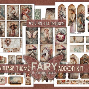 Vintage Fairy Junk Journal, Aesthetic Fairy, Magical Fairies Bundle ...