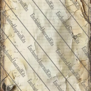 Vintage Blank Papers Printable Half Pages Junkjournal Digital Legder ...