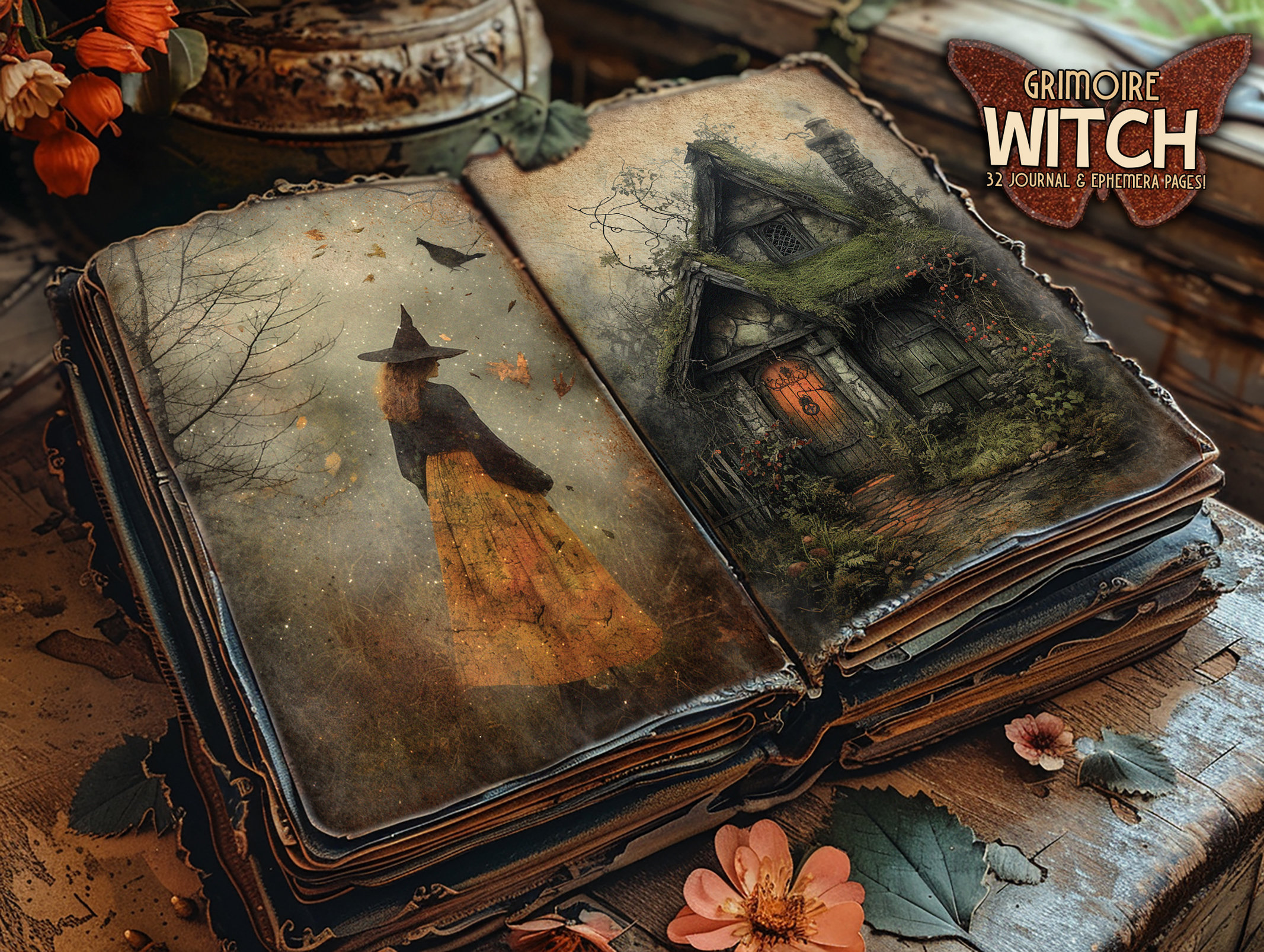 Grimoire Witch Bundle Printable BOS Pages Witchcraft Gift Digitals Mini ...