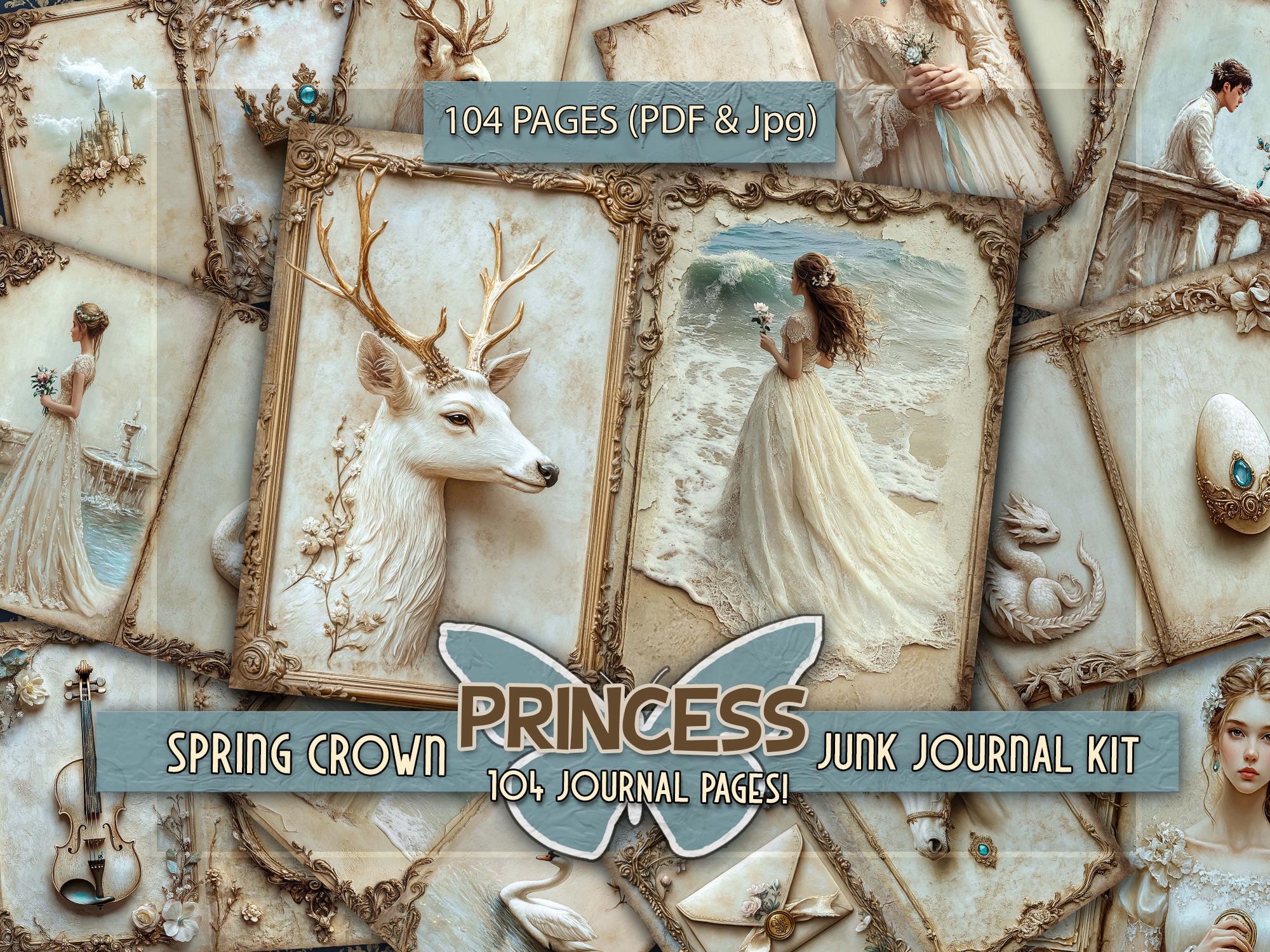 Princess Wedding Junk Journal Printable Bridal Shower Memory Book ...
