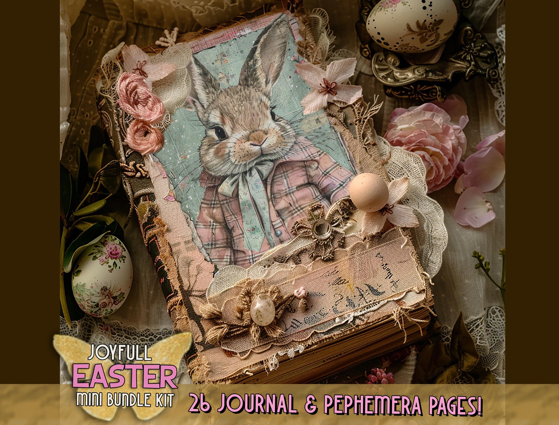 Easter Printable Journal Kit Holiday Bundle Digital Ephemera Easter ...