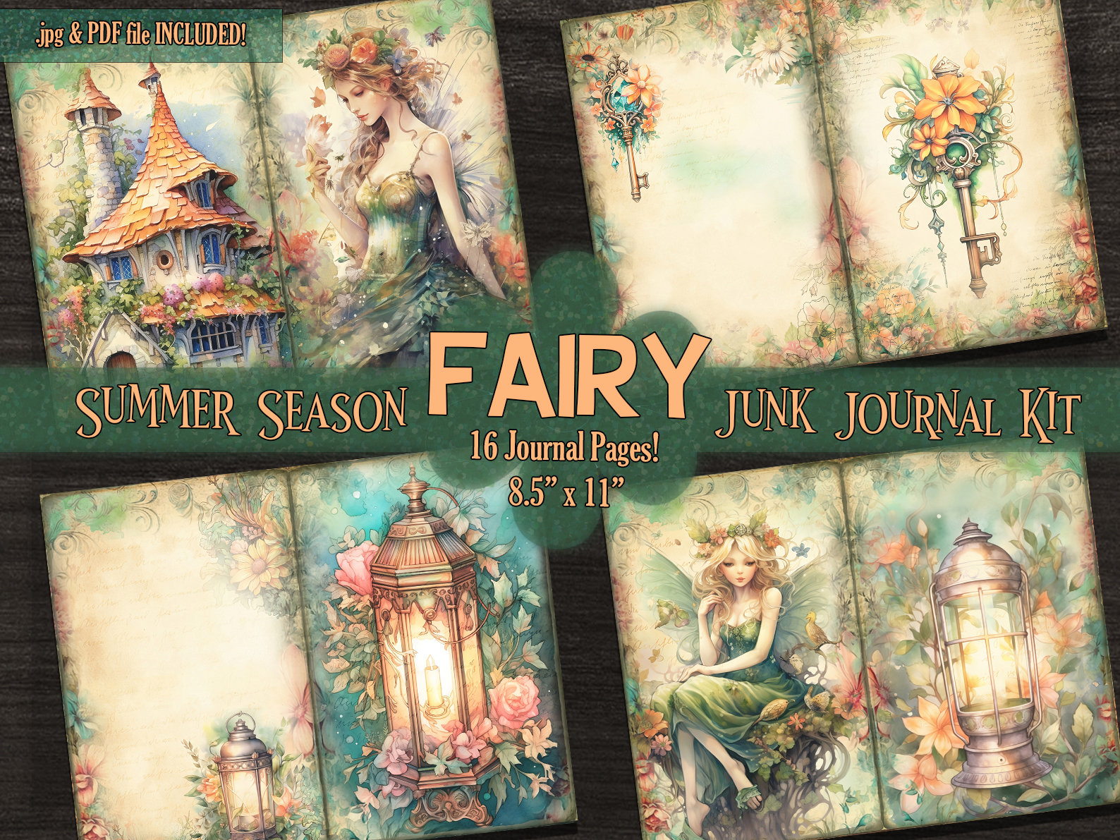 Magical Junk Journal Kit Printable Fairytale Junkjournal Paper Forest ...