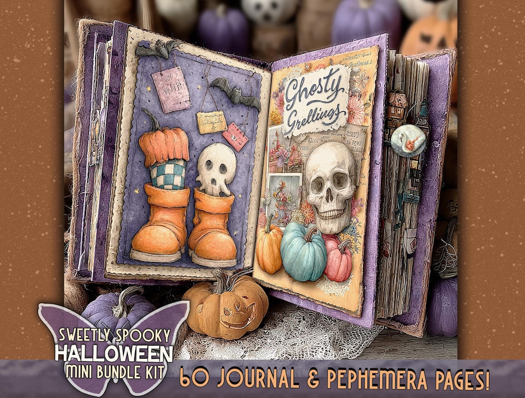 Sweet Halloween Bundle Printable Cutee Holiday Gifts Unique Papers ...