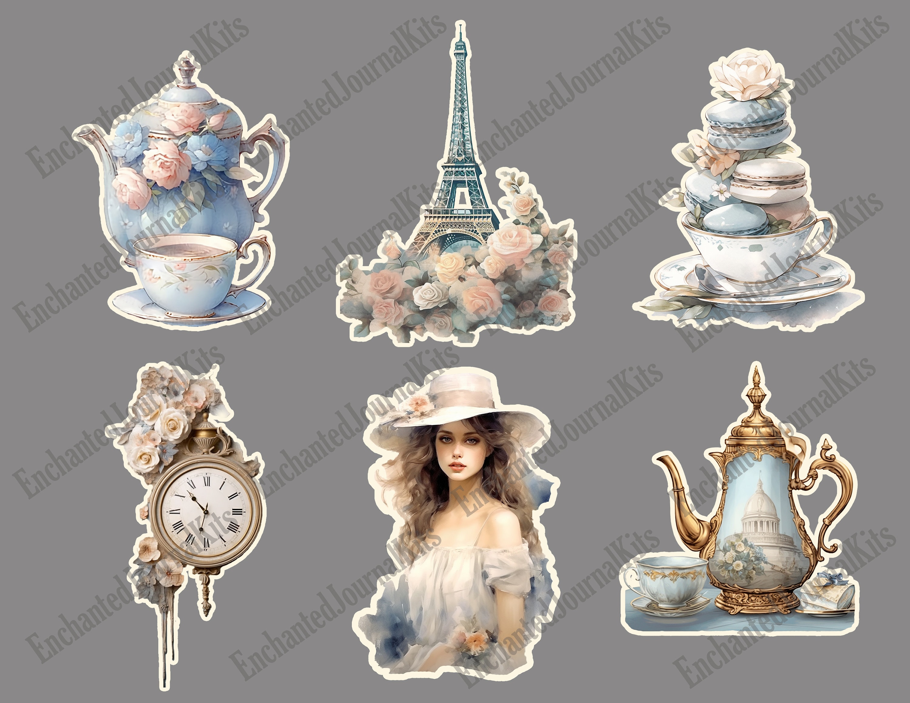 French Ephemera Kit Printable Fussy Cuts Junkjournal Addon Kit Envelop ...