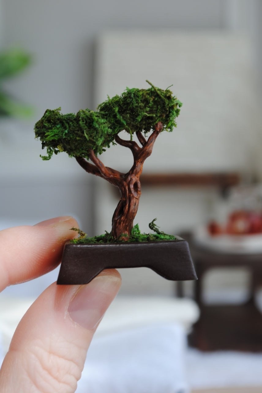 Miniature Dollhouse Bonsai Tree in Brown Pot 3D Printed - 1:12 Scale - Etsy