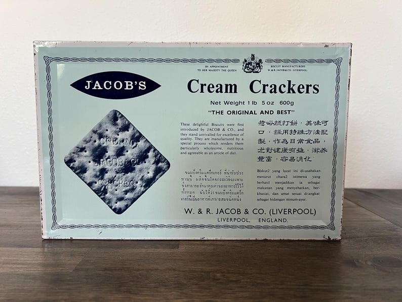 Jacob & Cos Cream Crackers Tin Box - Etsy