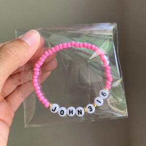 John 3:16 Bracelet, Bible Verse Bracelet, Christian Jewelry, Faith ...