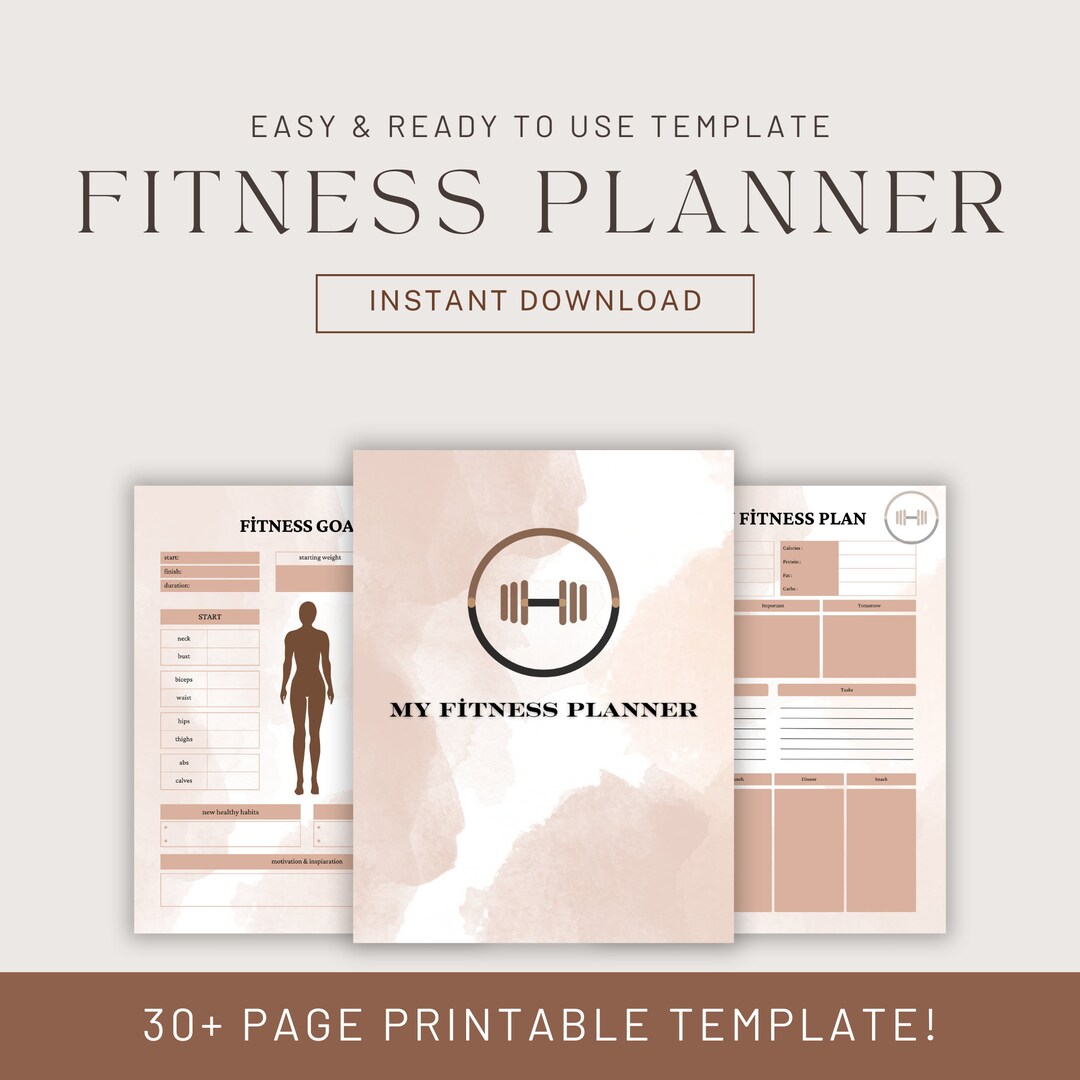 Fitness Planner, Meal Planner, Printable Workout & Meal Planner, Weight ...