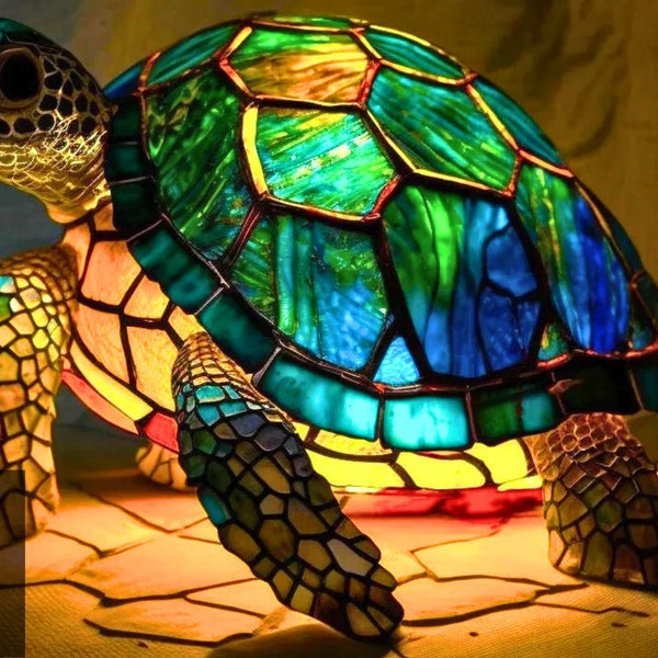 Stained Glass Lamp Animal - Etsy