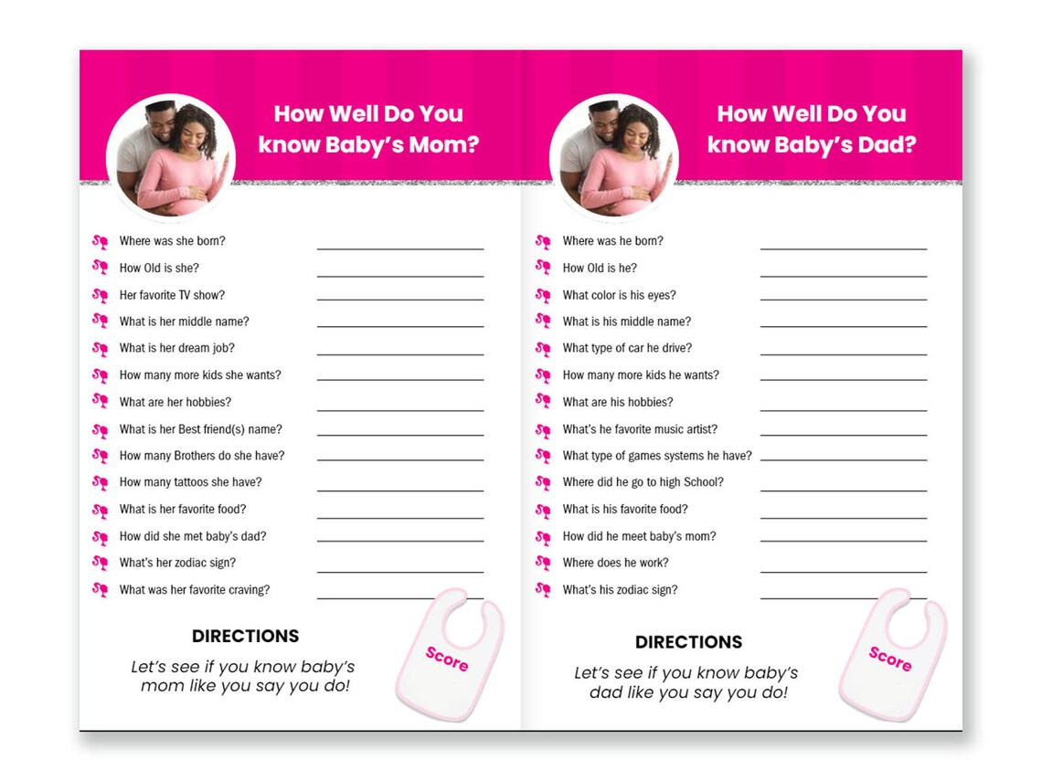 Baby Shower Game Template, DIY Canva Template for Baby Shower, Party ...