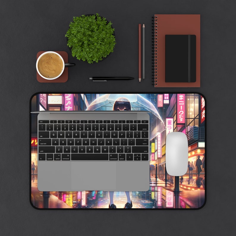 Tokyo Rain Anime Girl Scene Desk Mat Mouse Pad Aesthetic Decor - Etsy