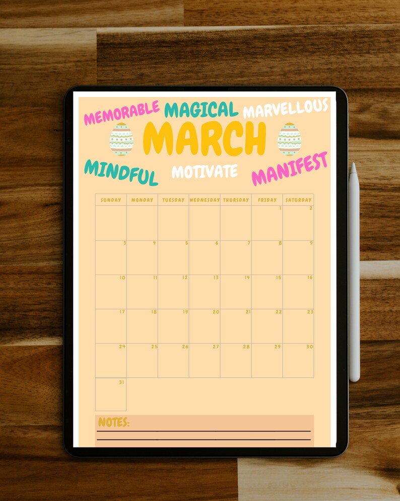 Printable and Digital 2024 Monthly A4 Calendar - Self Motivation ...