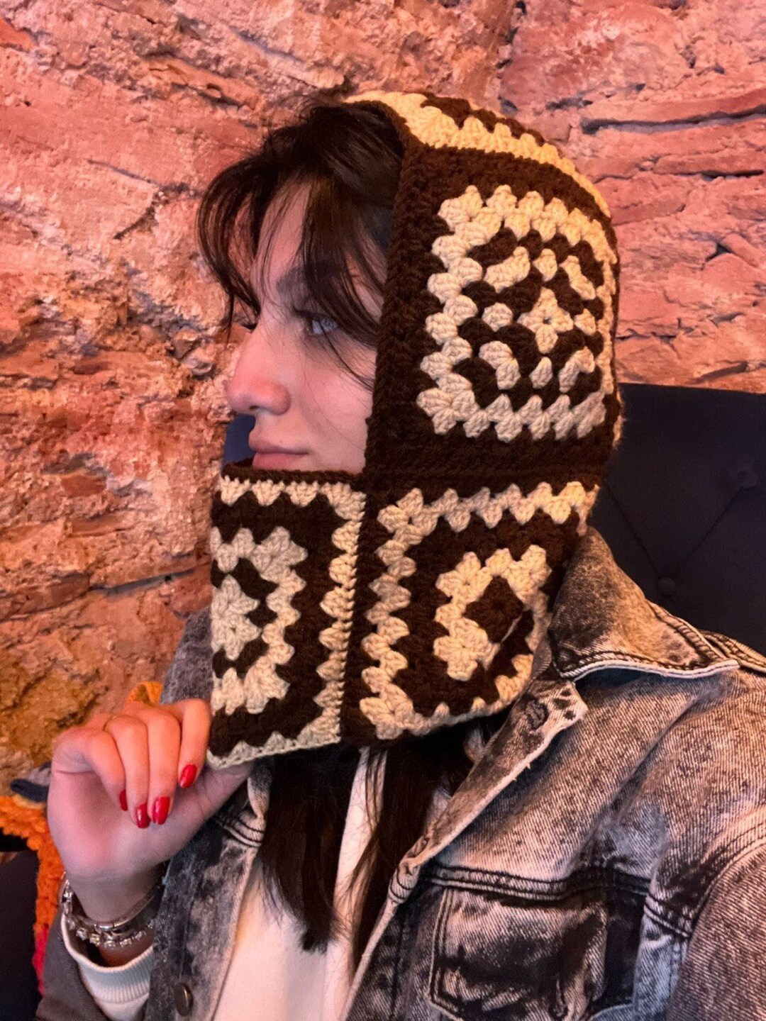 Soft Wool Balaclava, Granny Square Hat, Cool Balaclava Mask, Christmas ...