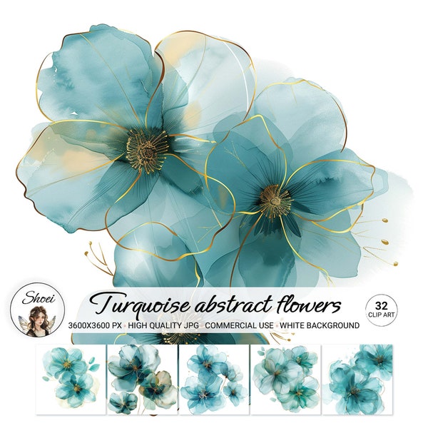 Turquoise Clipart - Etsy