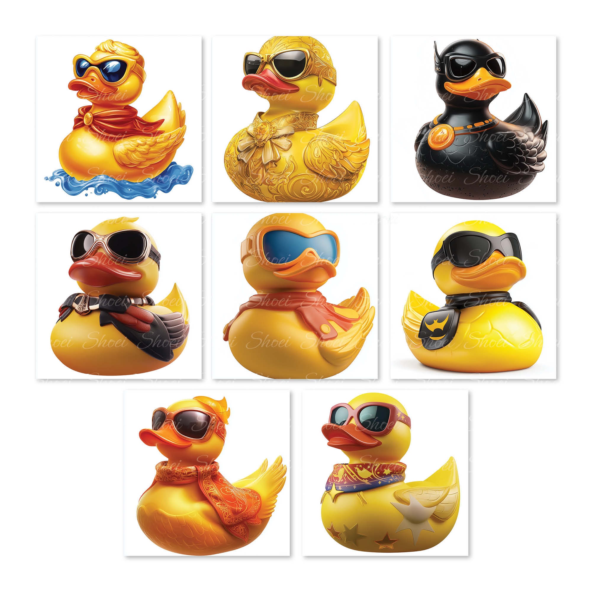 Rubber Duck Superhero, 30 Clipart duck Digital Prints art Craft ...