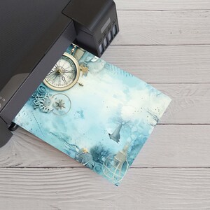 Sea Breeze - 12X12 Digital Paper for Scrapbooking, Junk Journals, and ...