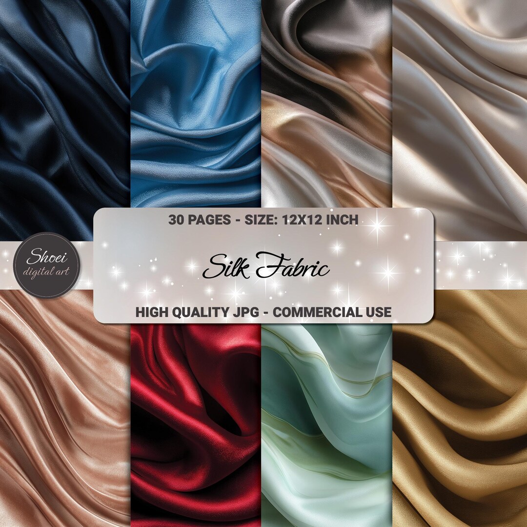 Silk Fabric Textures: Luxury Satin Digital Paper Pack (12x12 JPG) - Etsy