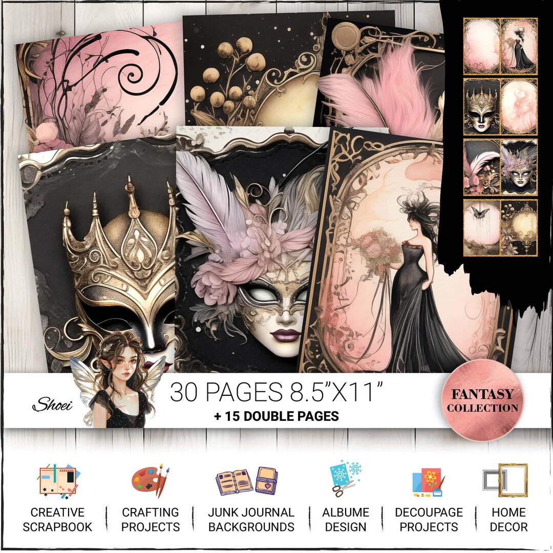 Opera Theater Fantasy Digital Art for Junk Journal Paper, Card Making ...